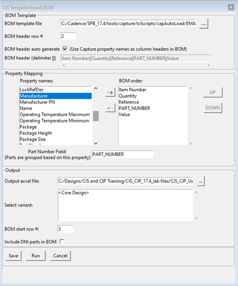 How to Create a BOM with a Template | EMA Design Automation