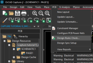 Capture Walk-through 9: Design Rule Check | EMA Design Automation