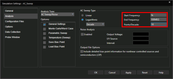 How to Perform an AC Sweep Simulation | EMA Design Automation