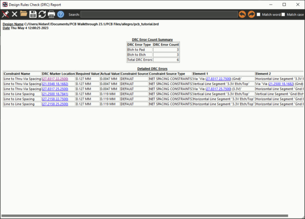 Lesson 7 Design Rule Check In Orcad Ema Design Automation