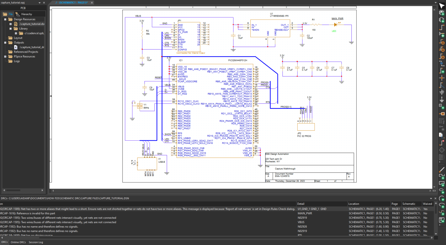 How to Perform a Schematic Design Rule Check | EMA Design Automation