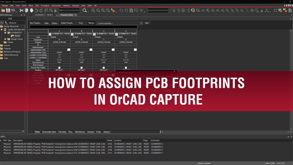 How to Assign PCB Footprints in OrCAD Capture | EMA Design Automation
