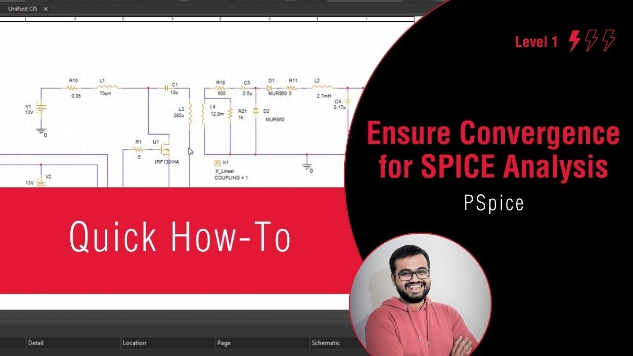 Pspice Simulation Tutorial How To Ensure Convergence For Transient Analysis Ema Design Automation