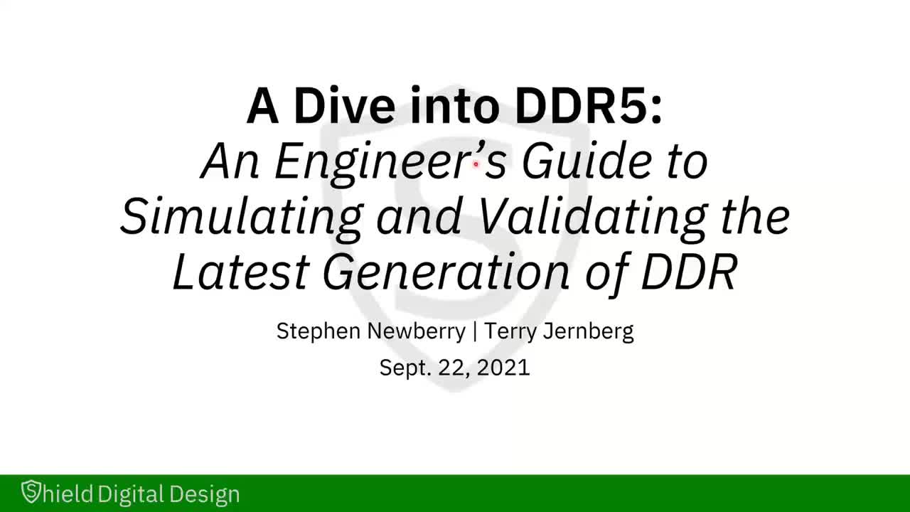 A Dive into DDR5: An Engineers Guide to Simulating and Validating the ...