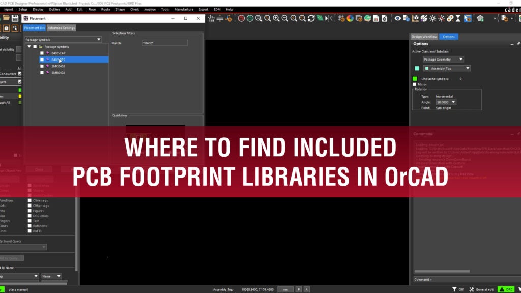 Where to find included PCB footprint libraries in OrCAD | EMA Design ...