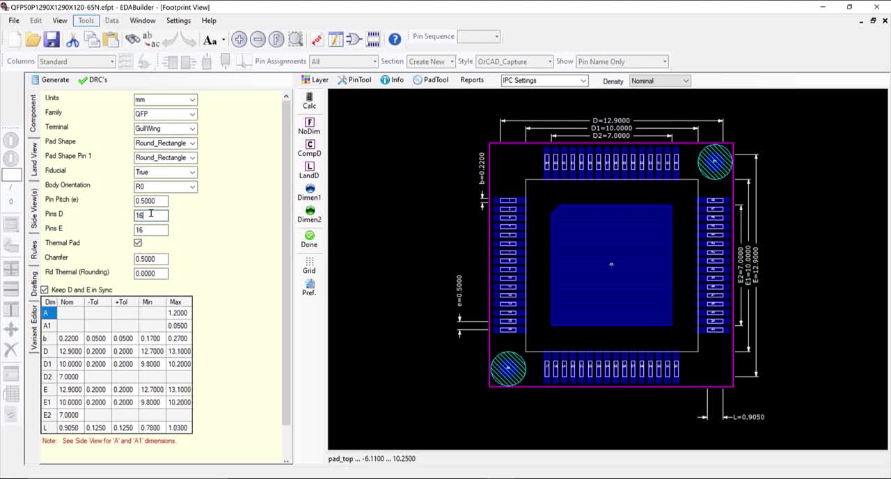 EDABuilder: Footprint Builder Demonstration | EMA Design Automation