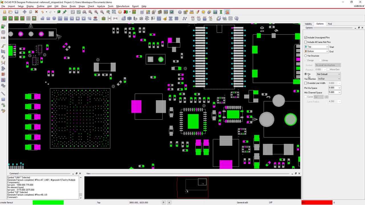 Auto-Assisted BGA Fanouts and Via Creation | EMA Design Automation