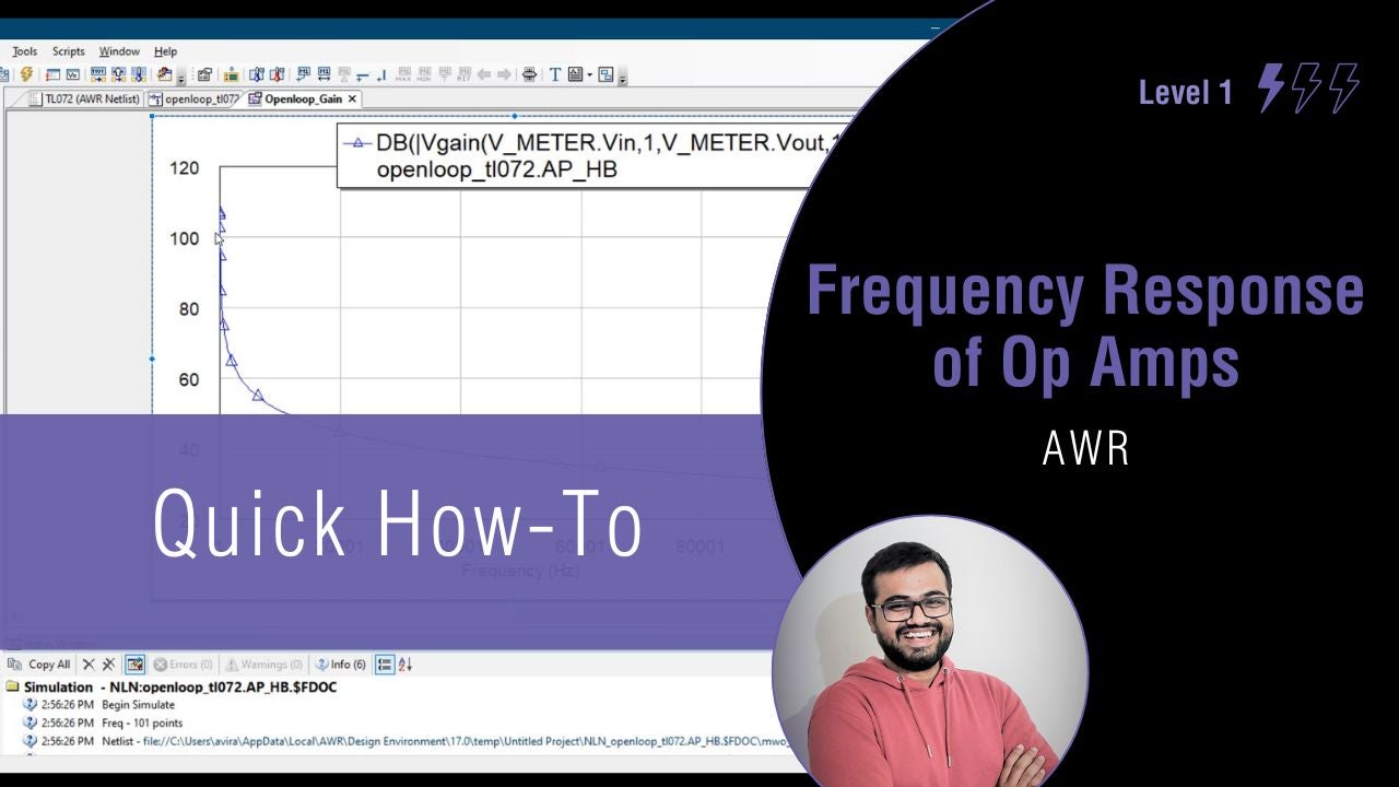 AWR Tutorial: Frequency Response of Op Amps | EMA Design Automation