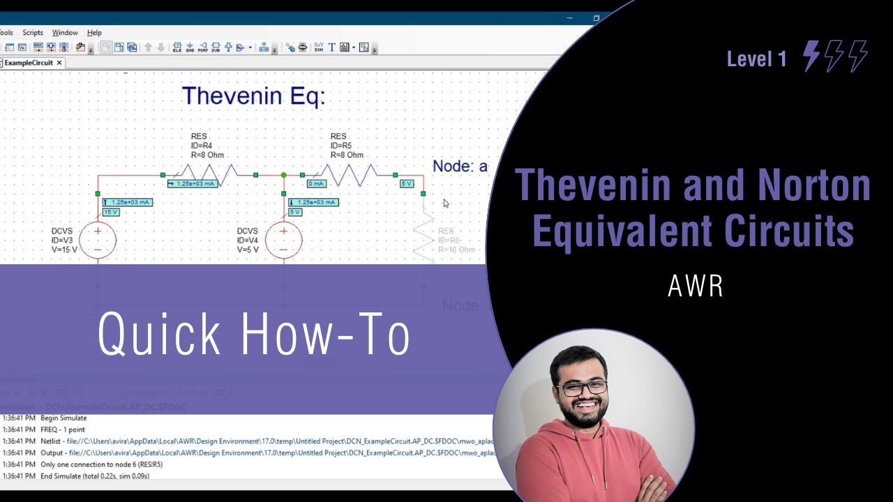 AWR Tutorial: Thevenin and Norton Equivalent Circuit Simulation | EMA Design Automation