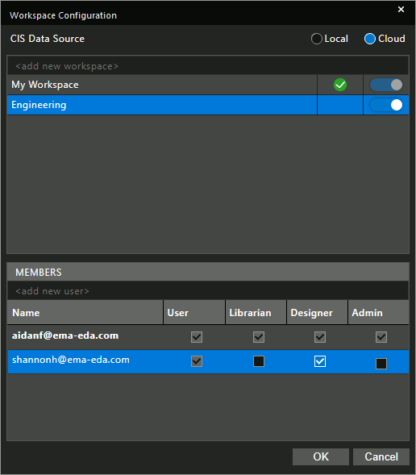 Cloud Workspace Configuration | EMA Design Automation