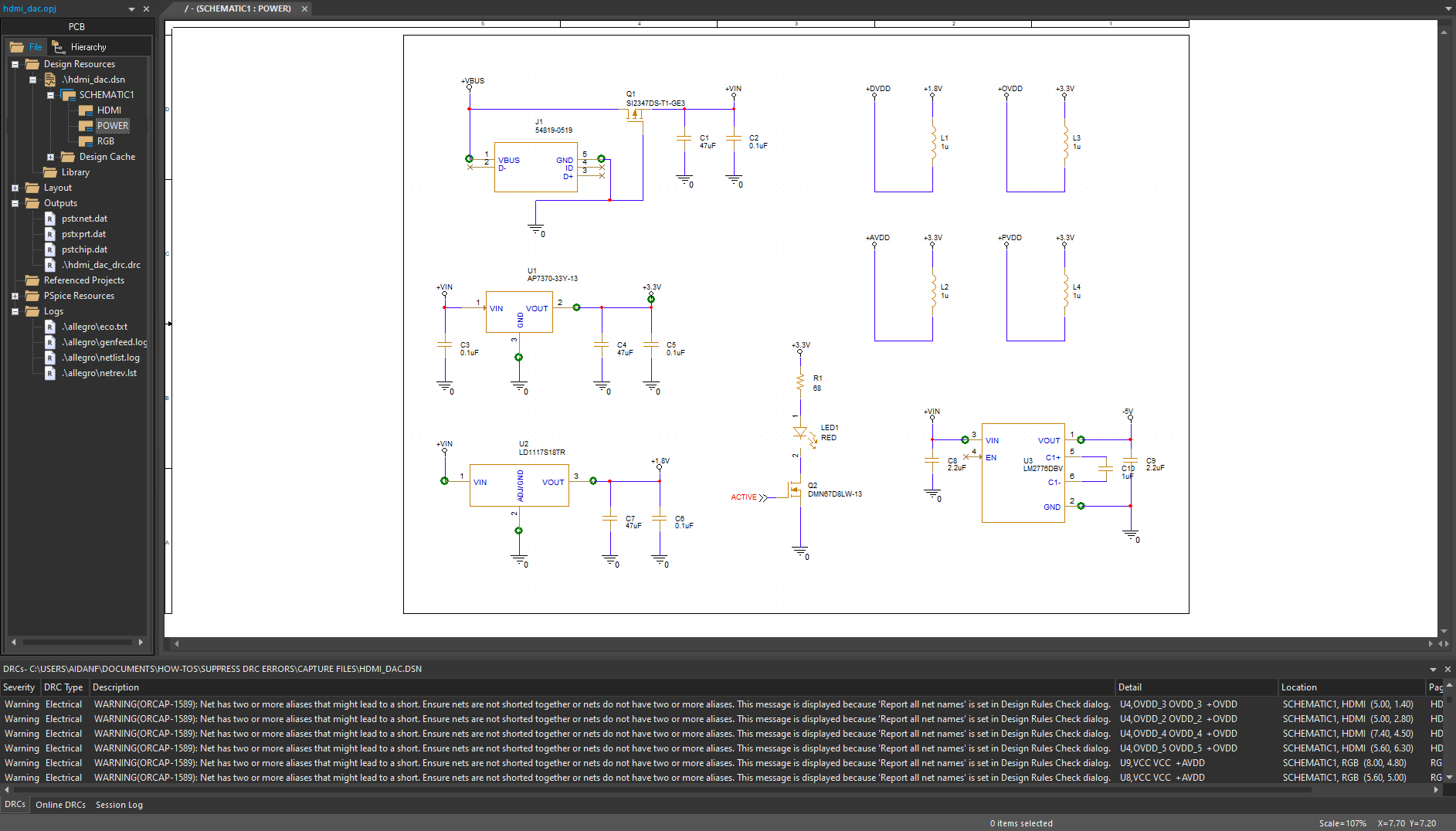 How to Suppress DRC Errors in OrCAD X Capture | EMA Design Automation